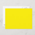 Background Color - Yellow Postcard | Zazzle