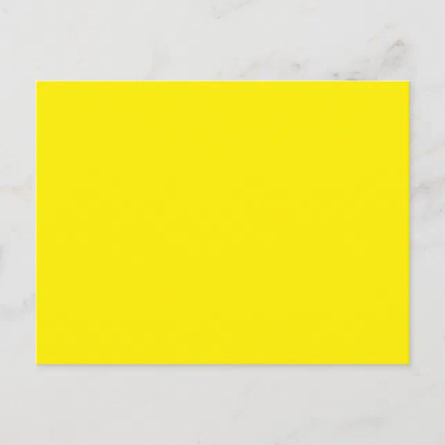 Background Color - Yellow Postcard | Zazzle
