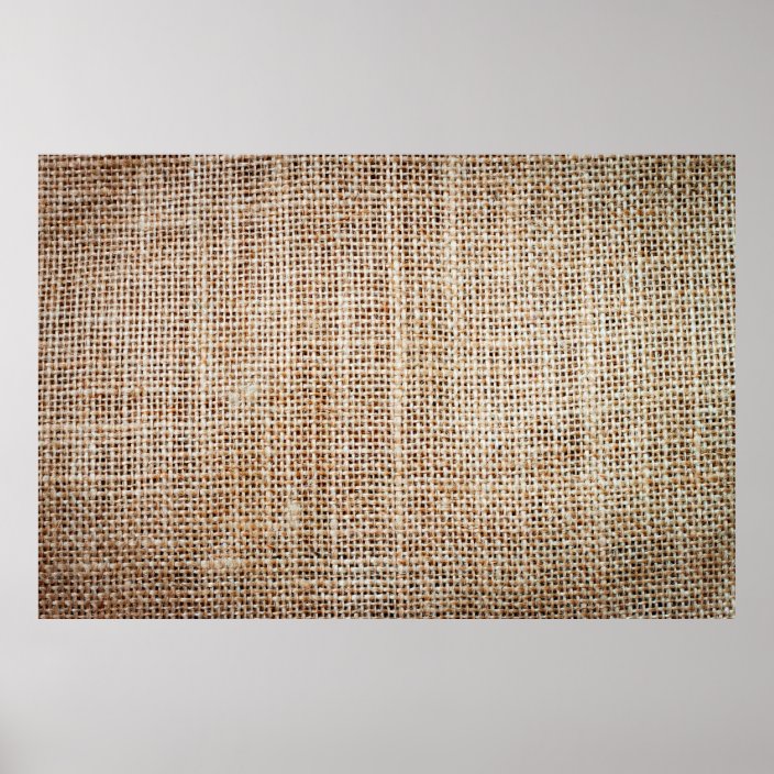 Background of burlap hessian poster | Zazzle.com