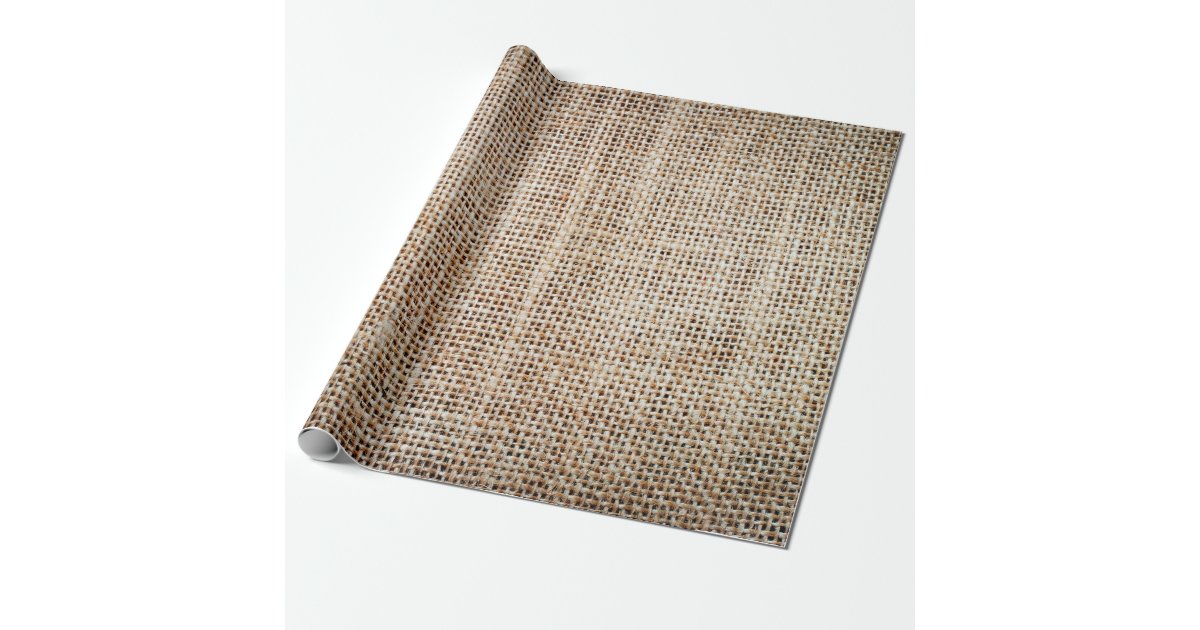Background of burlap hessian wrapping paper | Zazzle