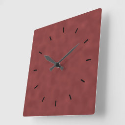 Background Pattern in Shades of Dark Red. Square Wall Clock | Zazzle