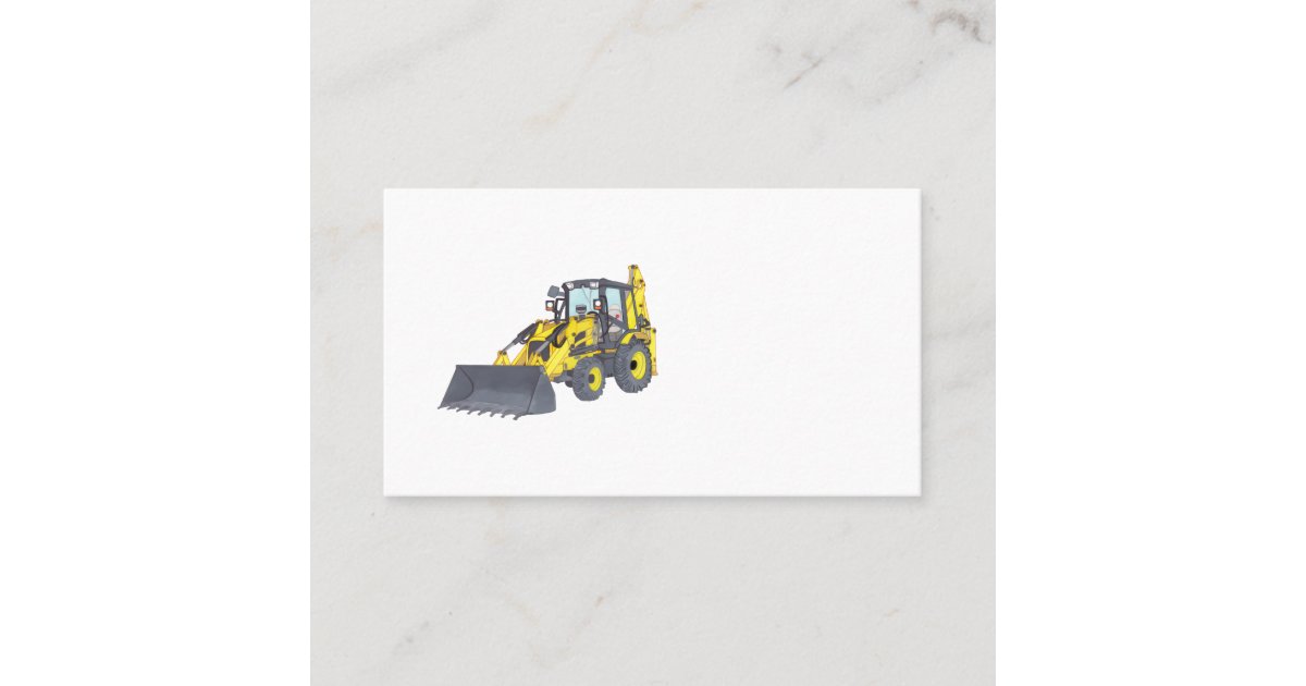 BACKHOE BUSINESS CARD | Zazzle