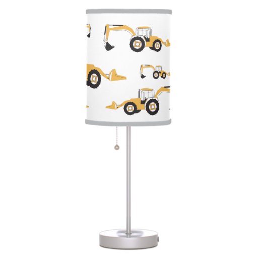 Backhoe Construction Truck Table Lamp | Zazzle
