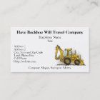 Construction Backhoe Illustration Business Card | Zazzle.com