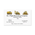 Backhoe Digger Construction Business Cards | Zazzle