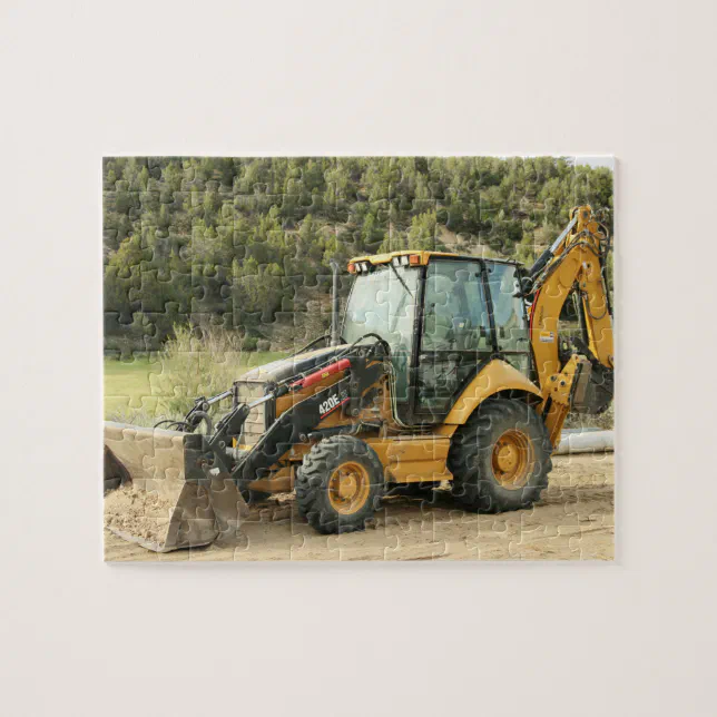 Backhoe Digger Tractor Jigsaw Puzzle | Zazzle