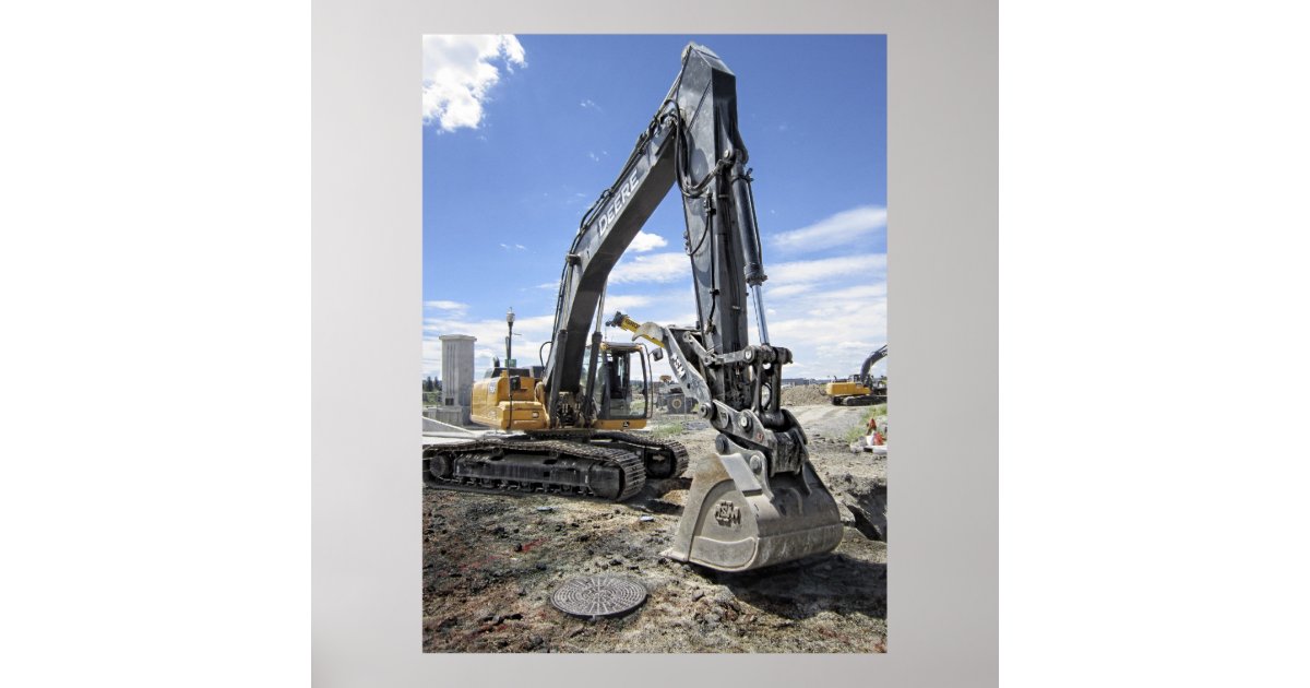 BACKHOE HEAVY EQUIPMENT POSTER | Zazzle