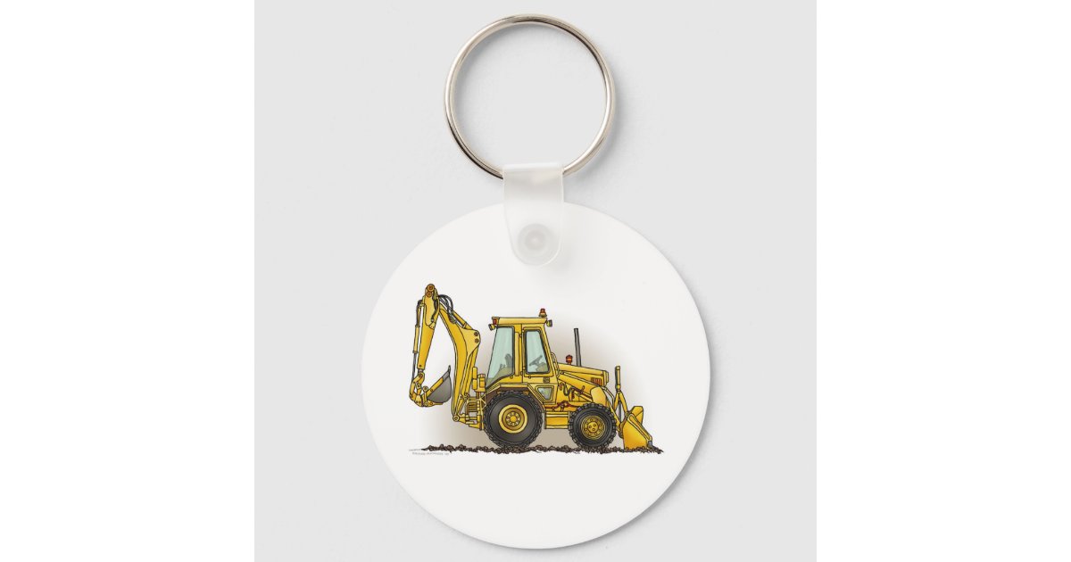 Backhoe Key Chain | Zazzle