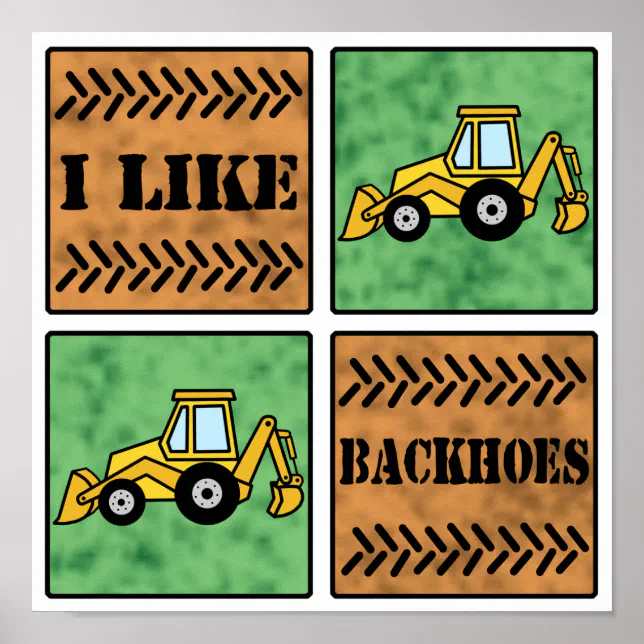 Backhoe Poster | Zazzle