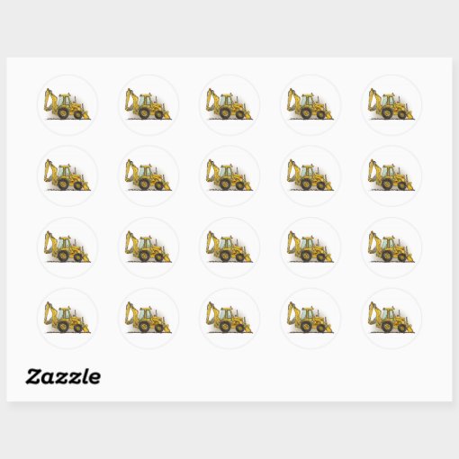 Backhoe Sticker | Zazzle