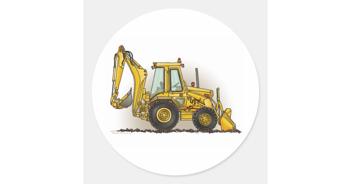 Backhoe Sticker | Zazzle