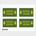 Backpack Arizona Rectangular Sticker | Zazzle