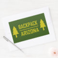 Backpack Arizona Rectangular Sticker | Zazzle