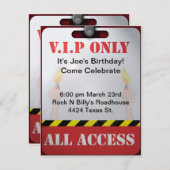 Backstage Pass Party Invitation | Zazzle