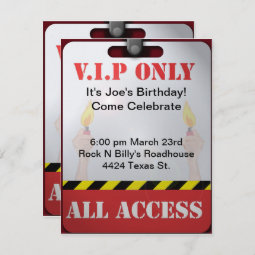 Backstage Pass Party Invitation | Zazzle
