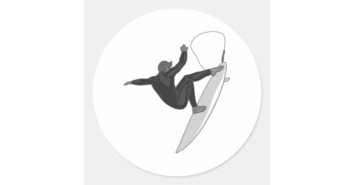 Backward Wipeout Classic Round Sticker | Zazzle