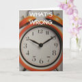 "BACKWARDS CLOCK" TIME FOR BIRTHDAY CARD | Zazzle