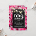 Backyard Barbecue | Rustic Red Checkered BBQ Invitation | Zazzle