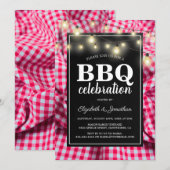 Backyard Barbecue | Rustic Red Checkered BBQ Invitation | Zazzle