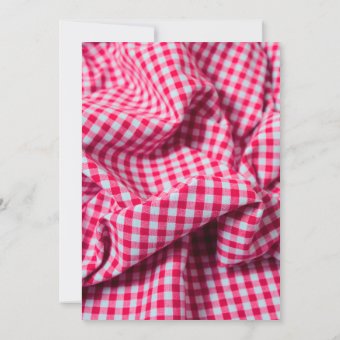 Backyard Barbecue | Rustic Red Checkered BBQ Invitation | Zazzle
