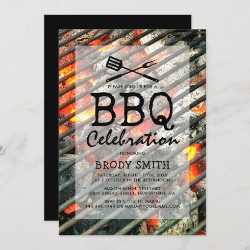 Backyard Barbecue | Summer BBQ Grill Invitation | Zazzle