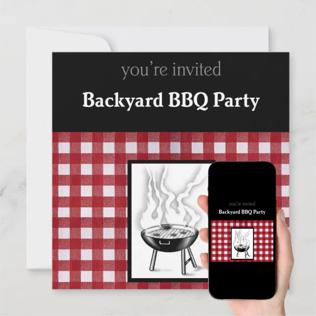 Backyard BBQ Invitation | Zazzle
