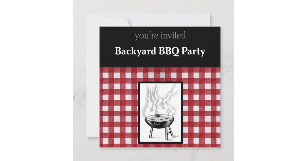 Backyard BBQ Invitation | Zazzle