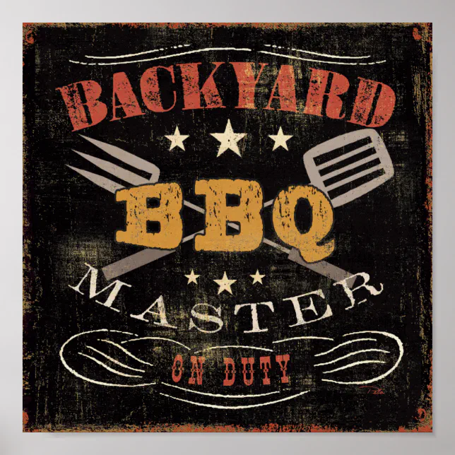 Backyard BBQ Master Poster | Zazzle