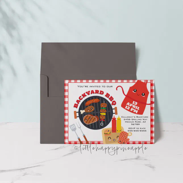 Backyard BBQ Party Invitation | Zazzle