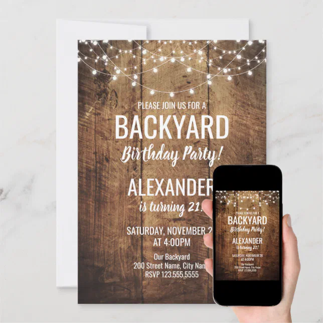 Backyard Birthday Invitation | Zazzle