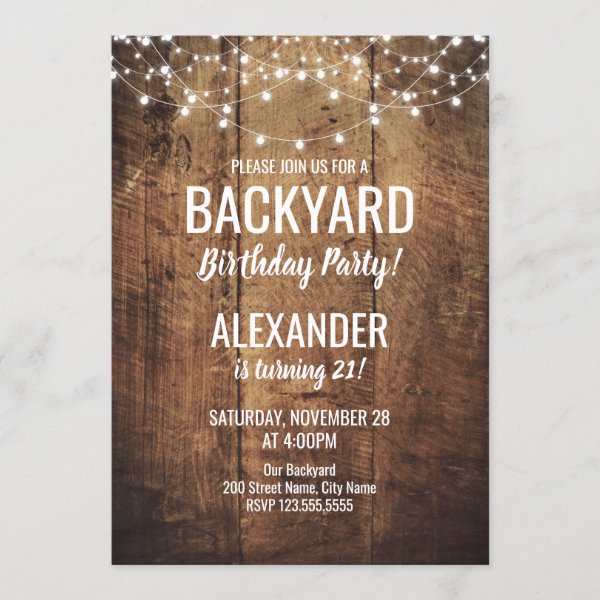 Backyard Invitations | Zazzle