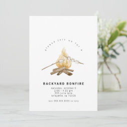 Backyard Bonfire Party Invitation | Zazzle