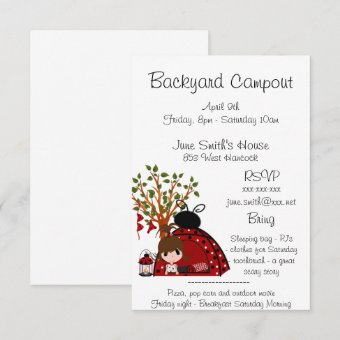 Backyard Campout Invitation | Zazzle
