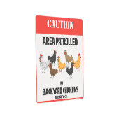 Backyard Chickens Security Company Metal Print | Zazzle