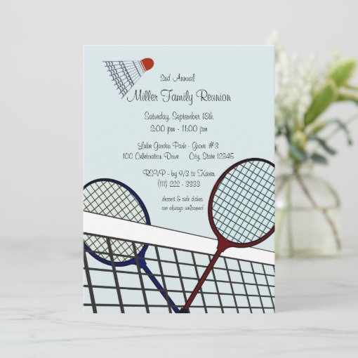 Backyard Games/ Badminton Invitation | Zazzle