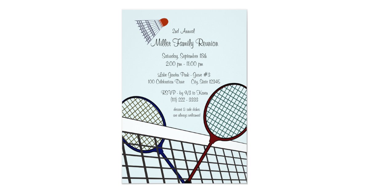 Backyard Games/ Badminton Invitation | Zazzle.com