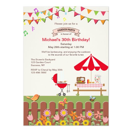 Backyard Garden Party Invitation | Zazzle.com