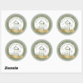 Backyard Hives Honey Pure Raw Honey Green Gold Classic Round Sticker ...