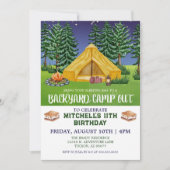 Backyard Outdoor Smores Camp Out Birthday Invitation | Zazzle