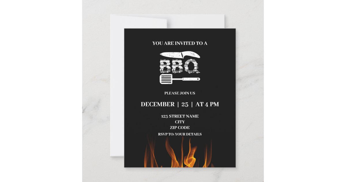 Backyard party bbq invitations | Zazzle