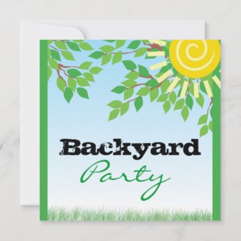 Backyard Party invitation | Zazzle