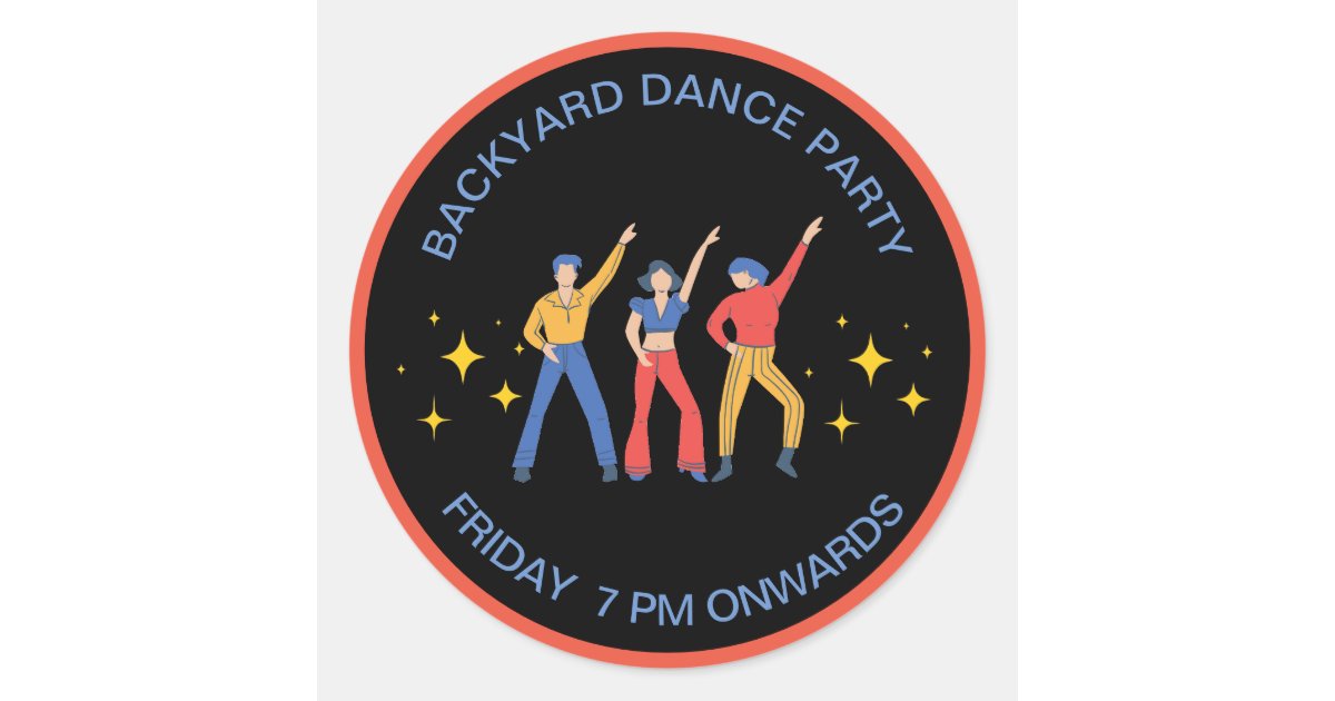 Backyard party stickers | Zazzle
