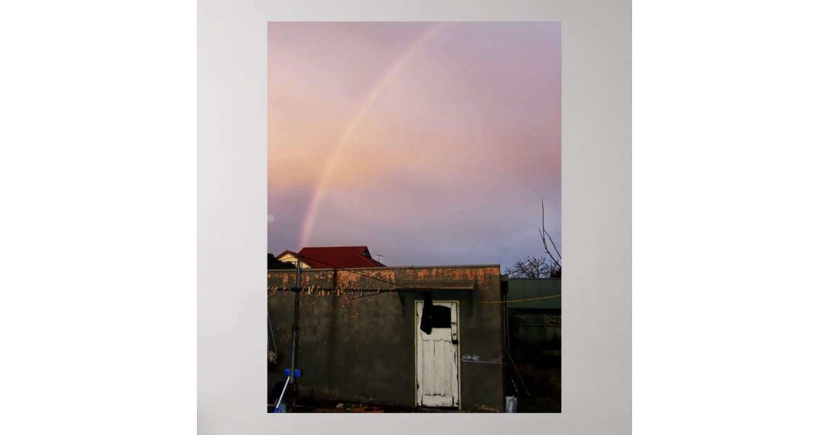 Backyard Rainbow Poster | Zazzle