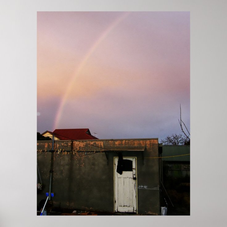 Backyard Rainbow Poster | Zazzle