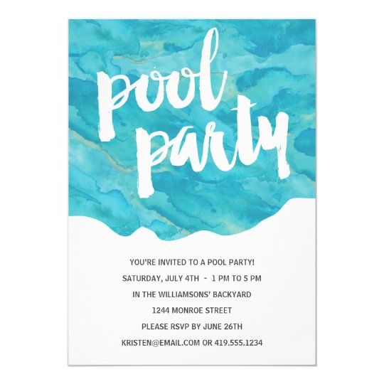 Backyard Splash | Pool Party Invitation | Zazzle.com