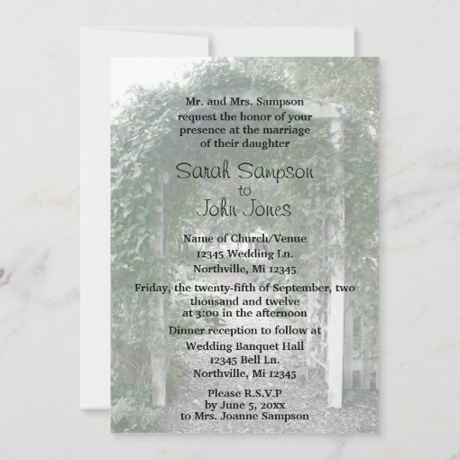 Backyard Wedding - Wedding Invitation | Zazzle