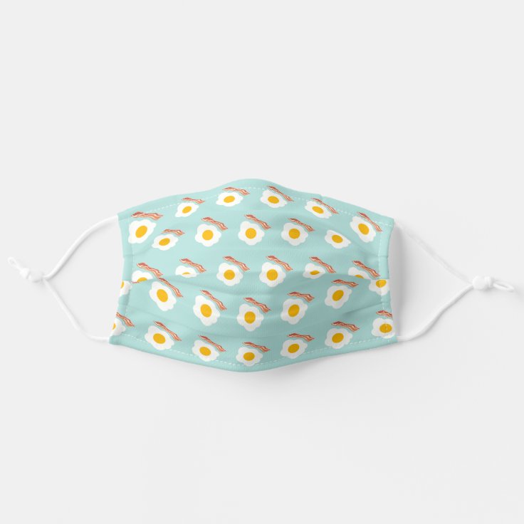 Bacon and Eggs Adult Cloth Face Mask | Zazzle
