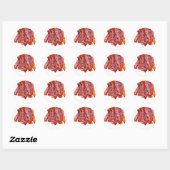 Bacon Bacon Bacon Classic Round Sticker | Zazzle