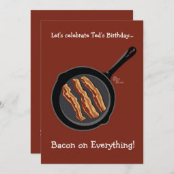 Bacon Birthday Party Invitation | Zazzle