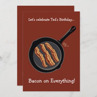 Bacon Birthday Party Invitation | Zazzle